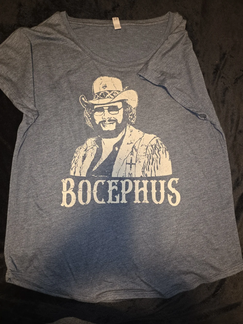 Tops | Bocephus Graphic Tee In Heather Gray | Poshmark